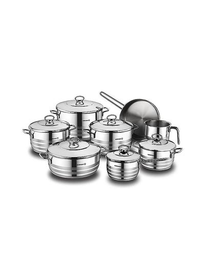 سعر Korkomaz Astra steel cookware set 14 pieces فى السعودية | نون ...