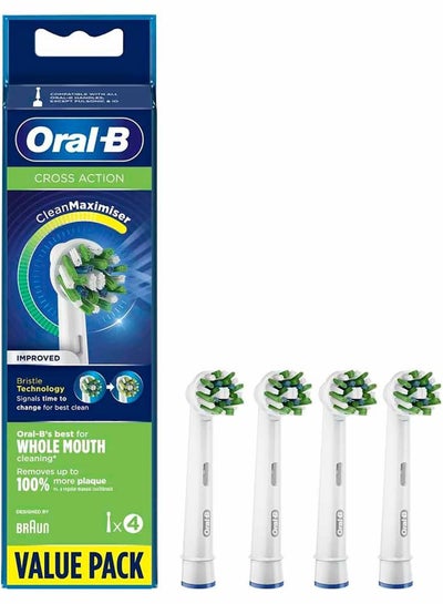 Oral-B Cross Action Electric Toothbrush Head with CleanMaximiser ...
