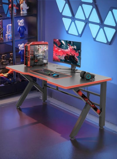 Gaming Desk Carbon Fiber K-Shaped Game Table Home Office Computer Desk ...