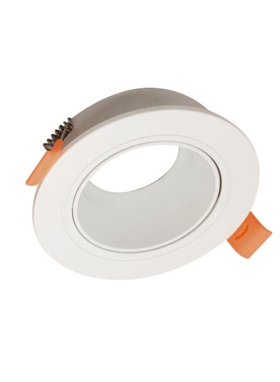 White round movable spotlight chassis frame with anti-glare, flame ...