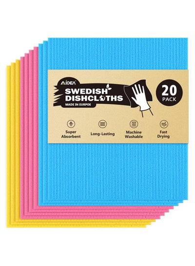 Swedish Dishcloths for Kitchen-20PK, Reusable Paper Towels, Kitchen ...