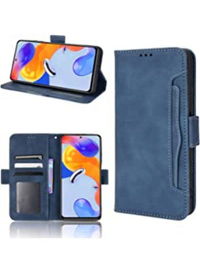 سعر Flip Credit Card Slots Cover for Redmi Note 11 Pro 4G -5G (blue) فى ...