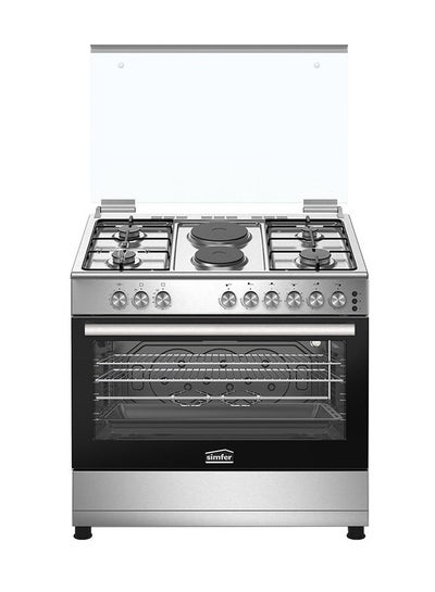 Gas Electric Cooker 90x60 4-Tecna Gas-Burner 2 Electric Hot Plates SS ...