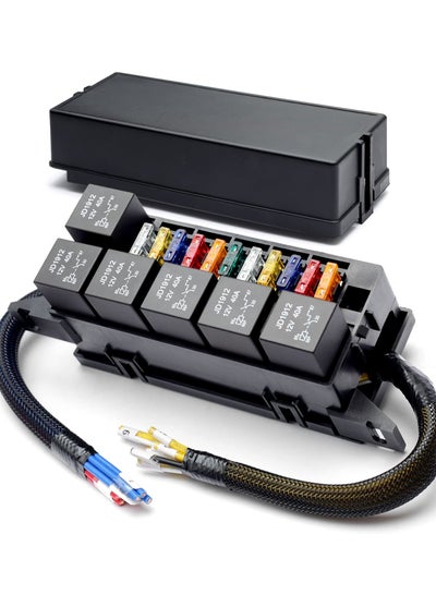 سعر 11 Way Fuse Relay Box Block 12V Pre-Wired, Automotive Universal ...