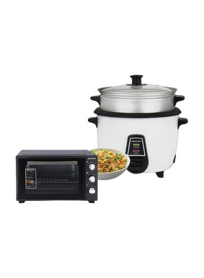 45L Electric Oven + 1.0L Rice Cooker Combo | Rotisserie, Air Fry, Toast ...