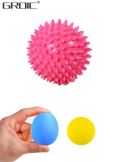 Massage Ball Set,Squeeze Balls for Hand Therapy Set (3 Pack) ,ack, Arm ...