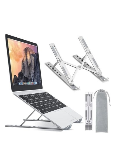 Laptop Stand Adjustable for Desk – Ventilated, Portable & Lightweight ...
