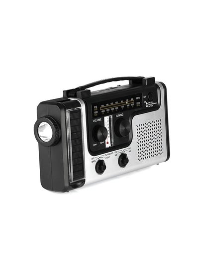 Emergency Radio Hand Crank Solar Radio 1200mAh Rechargeable Portable ...