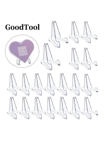 20 Packs Clean Mini Acrylic Easel Stands Coin Display Stand Mobile ...