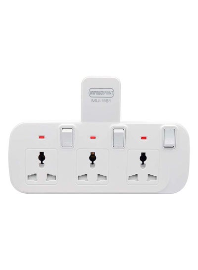 Unipower Multi Plug Extension Socket with 3 way Extender Wall Socket 3 ...