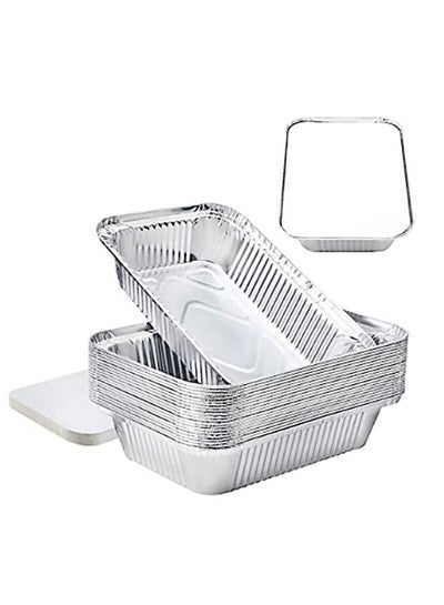 Disposable Aluminium Rectangle Containers 3650ml With Lids Heavy Duty ...