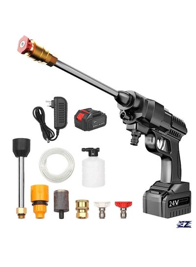 24V Portable Cordless Pressure Washer –5600mAh Mini Lithium Battery ...
