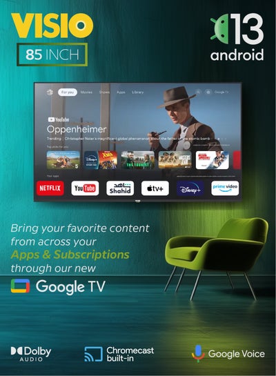 VISIO 85-Inch Google TV | Model 85VSS22G | Smart 4K UHD LED TV with ...