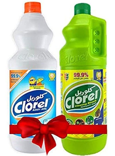 Clorel Original Bleach, 1.05 Kg with Clorel 4 in 1 Cleaning Bleach, 1 ...