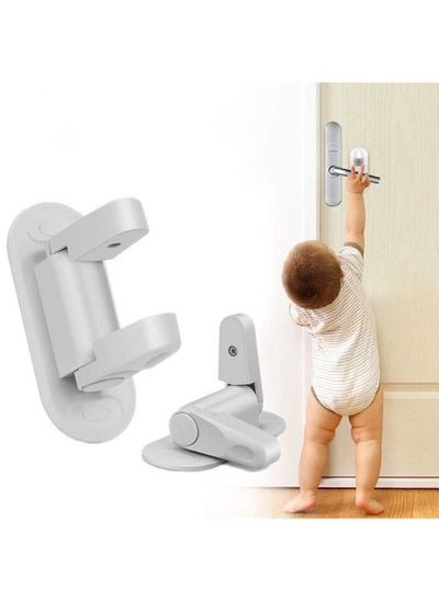 Baby Safety Locks, Child Proof Door Lever Lock, 2 Pack Baby Proofing ...