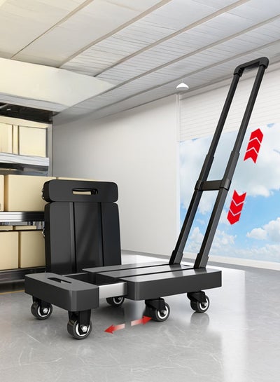 Folding Hand Truck, Lightweight Heavy Duty Luggage Cart, Extendable ...