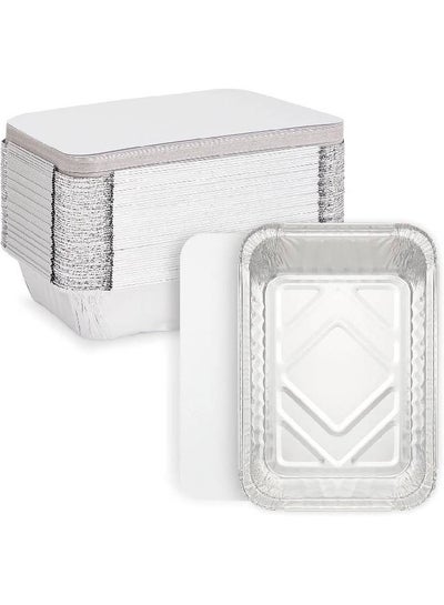 9 disposable rectangular foil dishes with a lid (40 pieces) price in ...