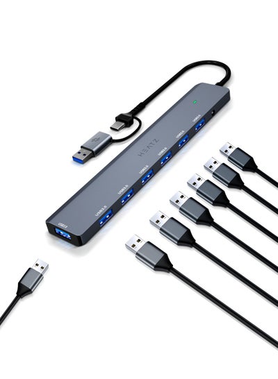 Premium USB hub with 7 USB 3.0 ports, allowing you to connect multiple ...