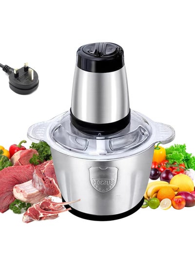Food Chopper Electric Meat Chopper with Powerful Motor 2L Stainless ...