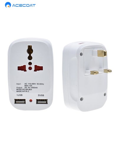 Universal Travel Adapter,EU/UK/US/AU/CN/JP//Asia/Italy/Brazil TO UK ...