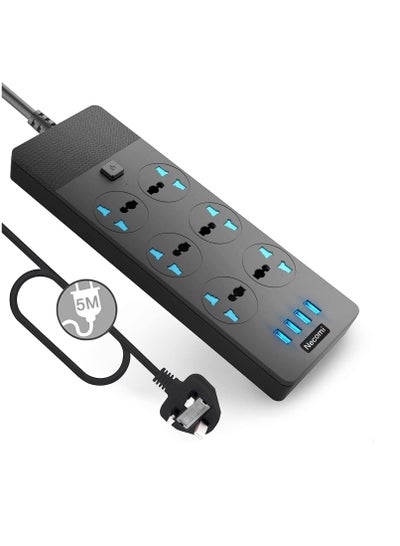 Power Board With Usb Port, 5M Extension Cable With Multiple Sockets ...