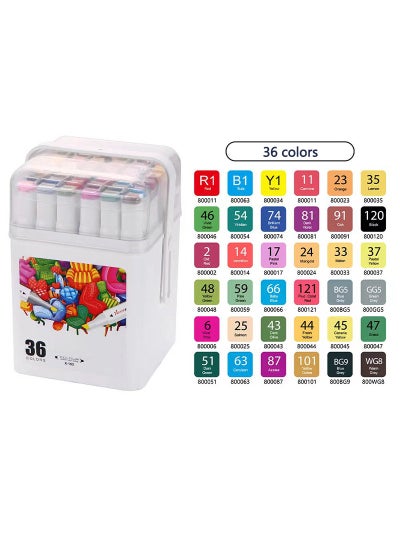36 Color Double Head Marker For Kids Artist Art Markers Adult Coloring ...