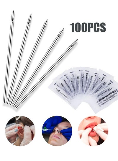 100-Piece Disposable Piercing Needle Set, Body Piercing Needles, 12G ...