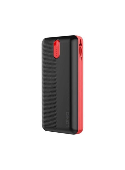 LDNIO PL2014 Power Bank 20000mAh Built in Dual Cable 3 Port - Black-Red ...