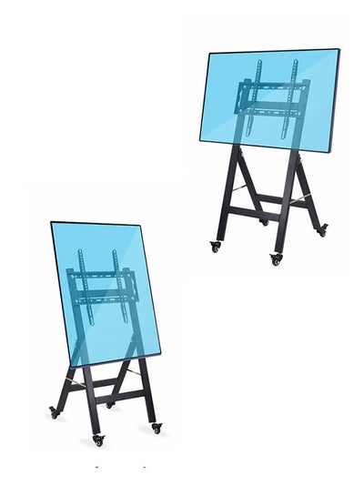سعر Foldable TV Stand with Wheels for 26-55 Inch TV Holds up to 25Kg فى ...