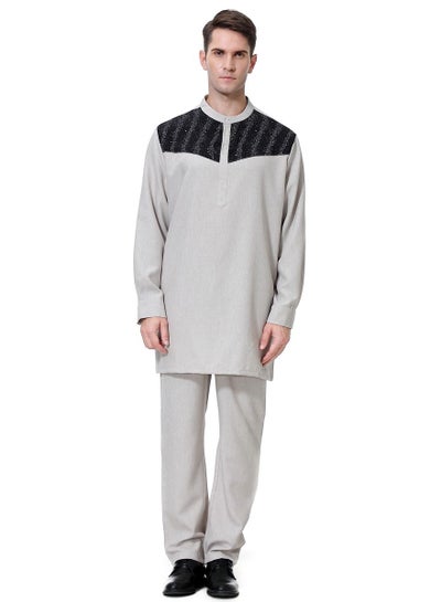 Men's Traditional Thobe Thawb Kaftan Suit Kandora Islamic Arabic Robe ...