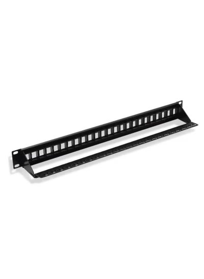 24 - PORT BLANK KEYSTONE SHIEDED 1U PATCH PANEL , | CAT6A , CAT5 ...