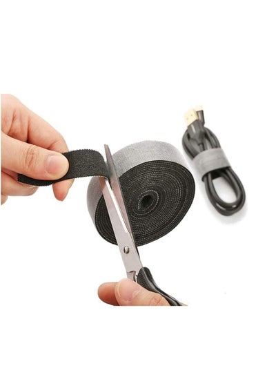 QITELE Cable Tidy Management, Fastening Tape Sticky Strips Hook Loop ...