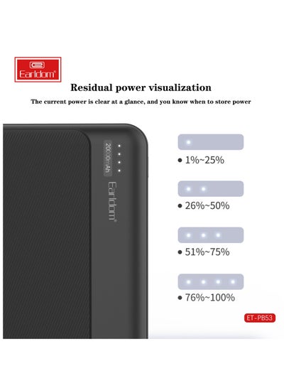 Earldom ET-PB53 Power Bank 20000 mAh Earldom price in Egypt | Noon ...