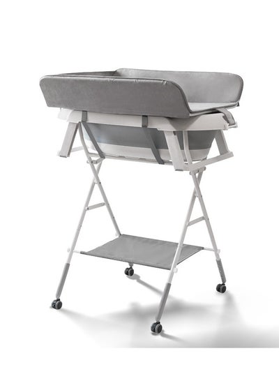 2-in-1 Portable Baby Changing Table with Baby Bath Tub,Foldable ...