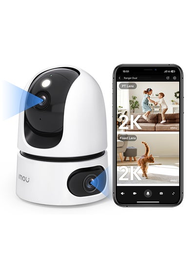 Ranger Dual 2K Security Camera, HD 3MP&3MP Baby Monitor with Camera and ...