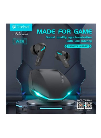 سعر CELEBRAT TWS W26 True Wireless Earbuds E-Sports Gamer - White فى ...
