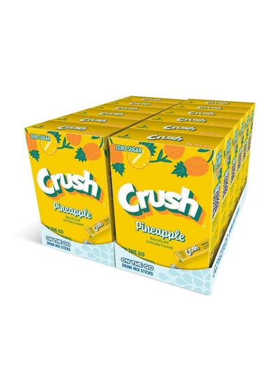 Crush- Powder Drink Mix - Sugar Free & Delicious (Pineapple, 72 Sticks ...