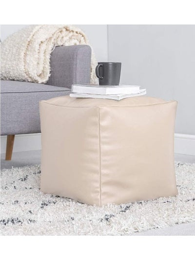 COMFY PVC FOOT CUBE STOOL WITH VIRGIN BEANS FILLING BEIGE price in UAE ...