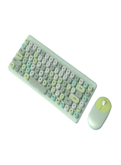 86-Key Wireless Keyboard Set Mixed Candy Color USB Round Punk Keyboard ...