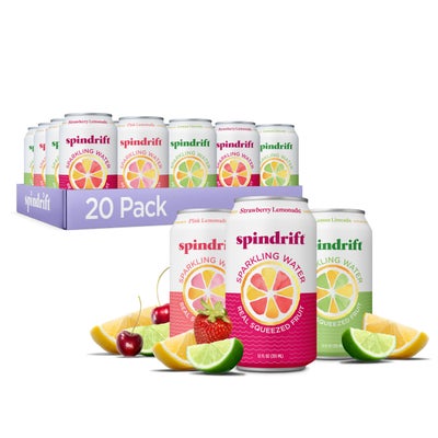Spindrift Lemonade 3 Flavor Variety 20 Pack,12 Fl Oz (Pack of 20) price ...