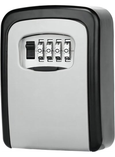 4-Digit Key Lock Box, Outdoor Waterproof Hidden Wall Mounted Key Safe ...