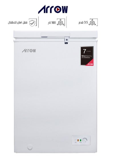 Chest Freezer 100L 3.5 Cu.Ft with Energy Saving, Super Freeze ...