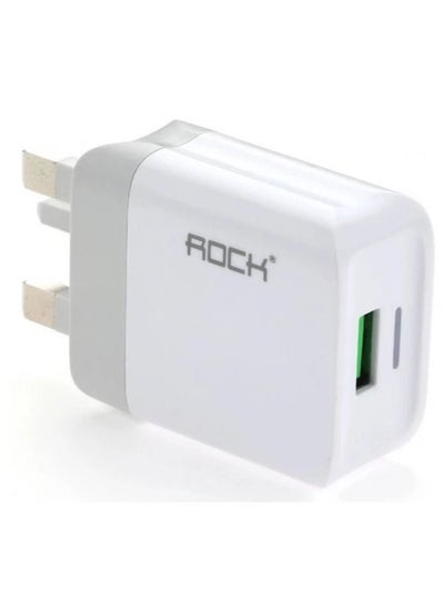 Rock Quick Charge USB Wall Charger with Qualcomm 3 Technology - White ...