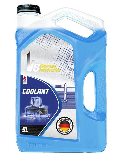 V8 German Lubricant Radiator Coolant Blue 5L – High-Performance ...