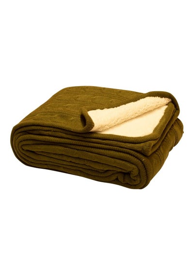 Acrylic Blanket With Sherpa Green And Beige 127 x 153cm price in Saudi ...