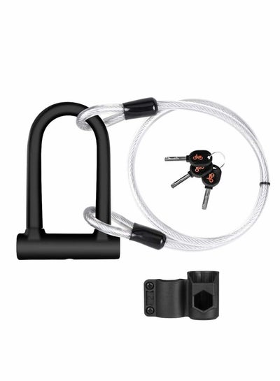 Bike U-Lock, Heavy Duty High Security Shackle Bike Lock with 4FT/1.2M ...