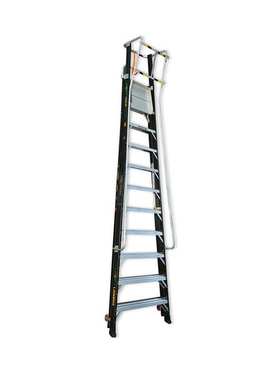 LIBERTI HULK Fiberglass 10' Platform Ladder (2 Wheels+Safety Bars+Hand ...