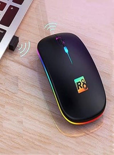 سعر R8 A6 Wireless Rechargeable 2.4G mouse | RGB LED | USB Nano ...