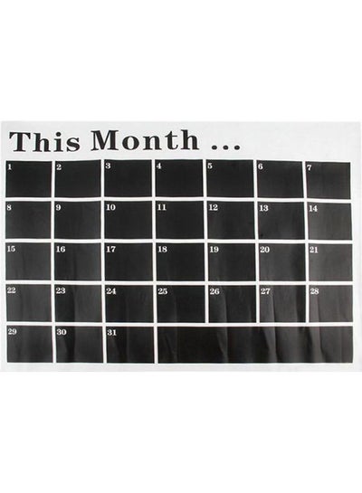 A Removable Chalkboard Paper Monthly Calendar Wall Stickers Office Home ...