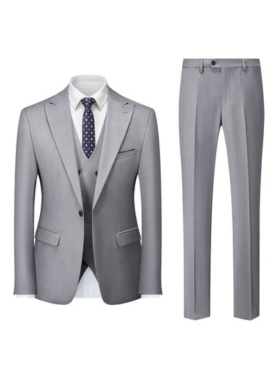 New Slim Fit Suit Set With Three Pieces price in UAE | Noon UAE | kanbkam